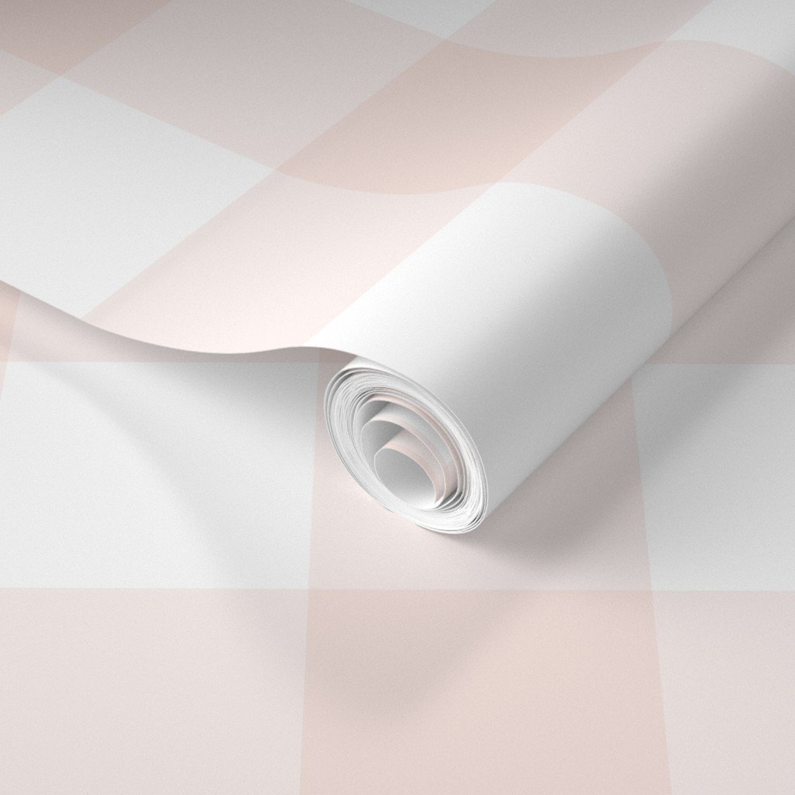 Pink Gingham Wallpaper Pink and White Gingham by - Etsy