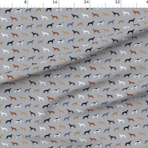 Greyhound Fabric Greyhounds Pattern Grey Multi Colored Coats - Etsy