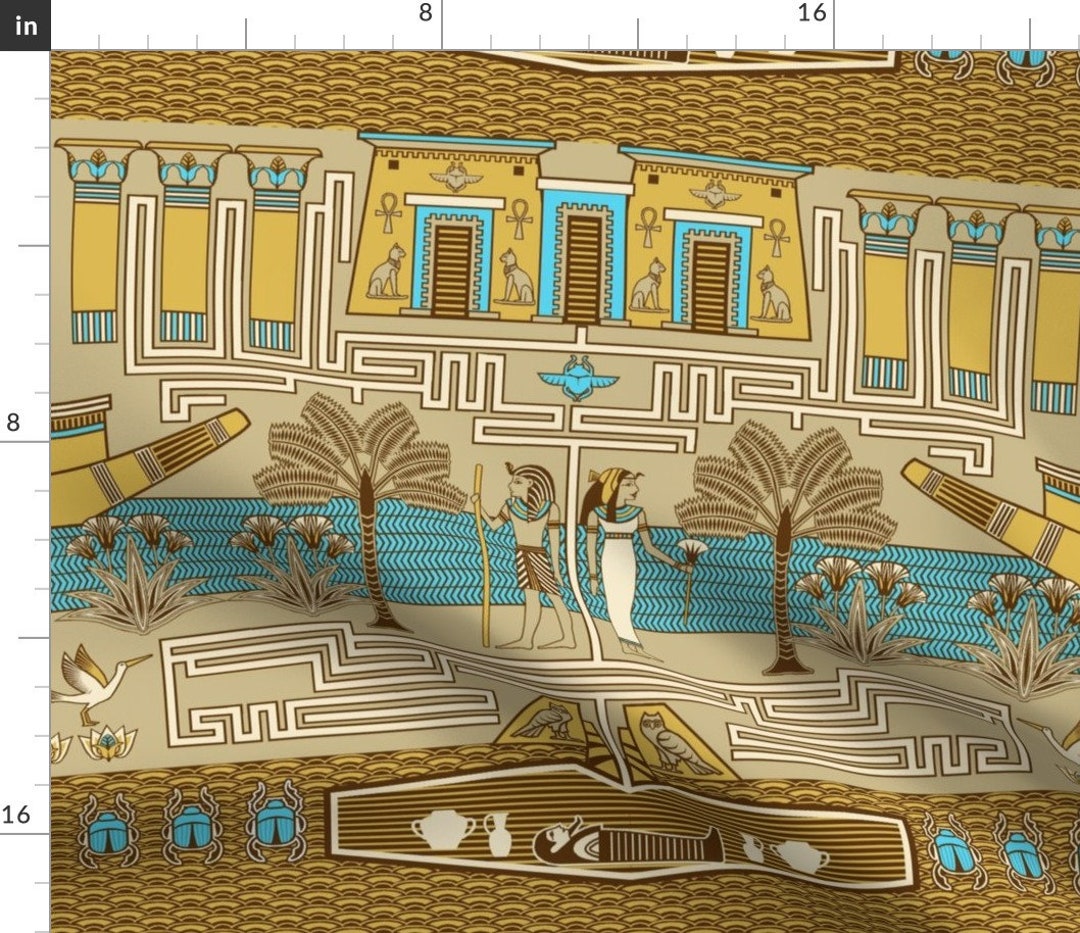 Egypt City Fabric Egyptian Maze by Cjldesigns Puzzle Ancient Egypt Maze ...