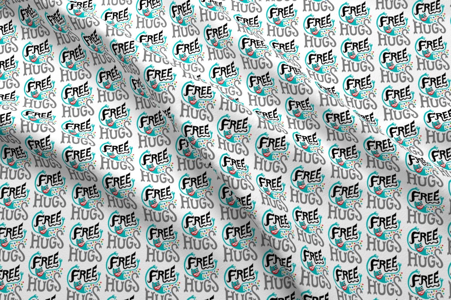 Hug Monster Fabric Free Hugs By Andibird Free Hugs Monster | Etsy