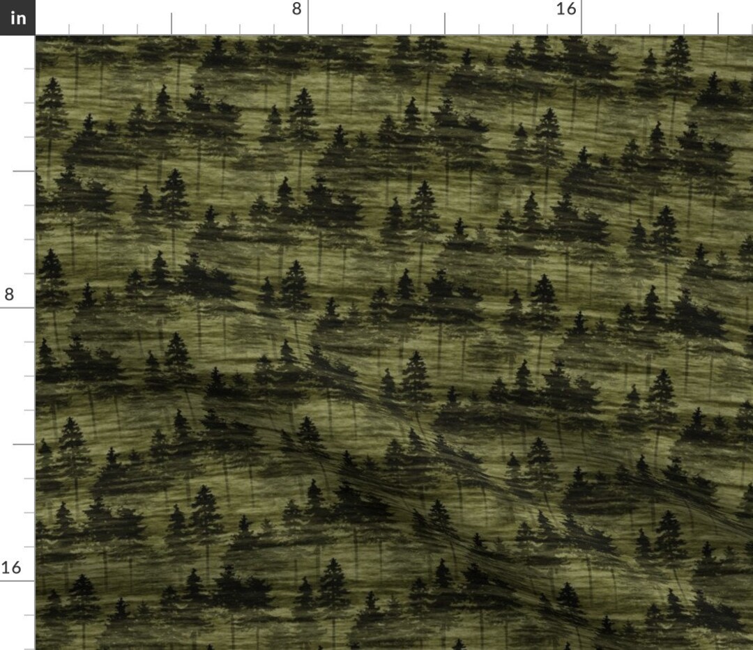 Forest Fabric Forest Mist Green by Thecalvarium Forest Mist Woodland ...