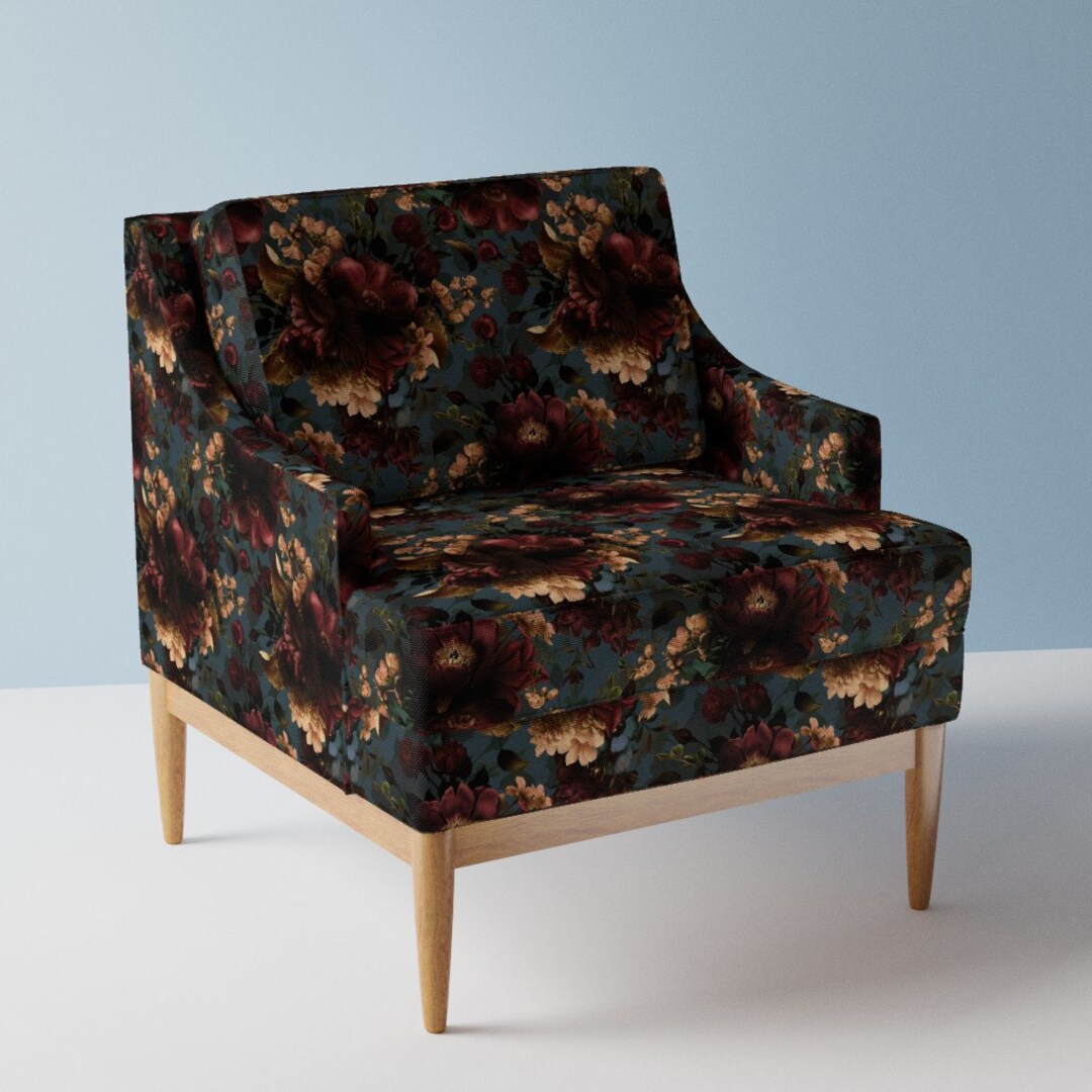 Romantic Floral Upholstery Fabric Summer Romanticism by Utart ...