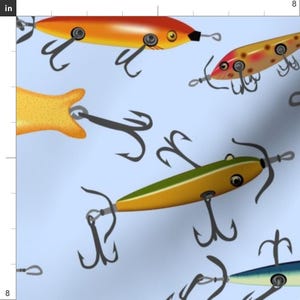 Fishing Fabric - Antique Fishing Lures by Creative8888 - Fishing Lure ...