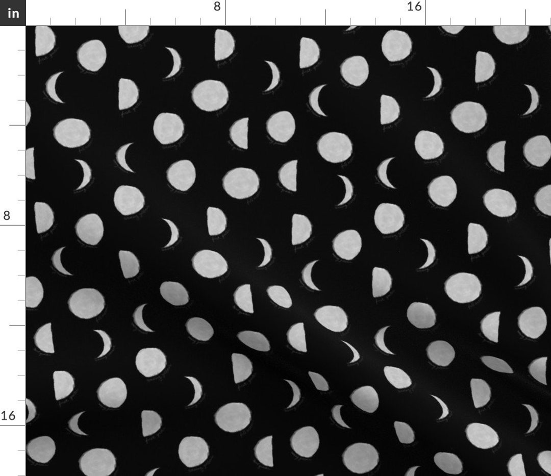 Moon Phase Names Fabric the Phases of the Moon by - Etsy