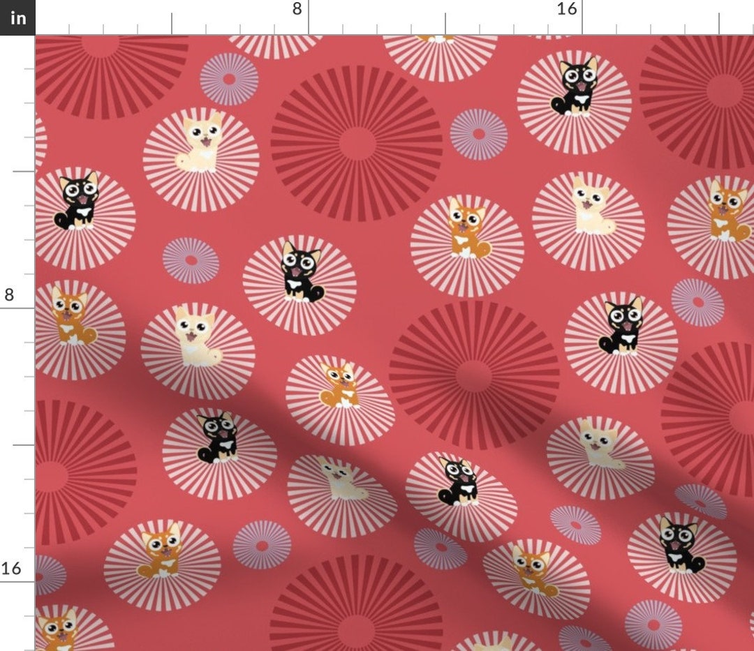 Shiba Inu Fabric Kawaii Shibas by Seabluestudio Shiba Inu Dog Polka Dot ...