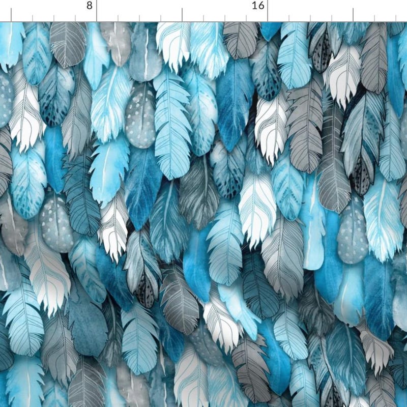 Feather Fabric - Etsy