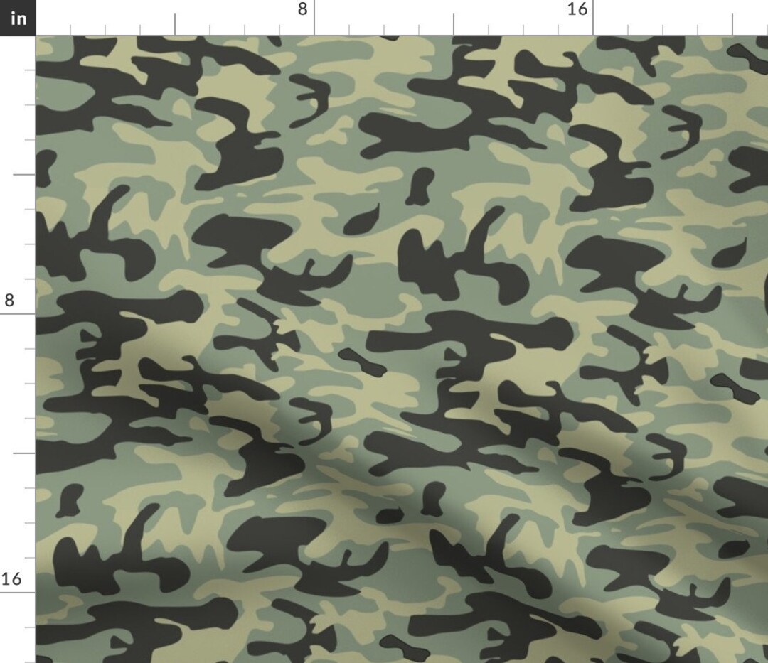 Camo Fabric Green Camo Pattern by Inspirationz Army Green - Etsy