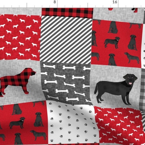 Labrador Retriever Fabric Black Lab Pet Quilt A Breed Quilt - Etsy