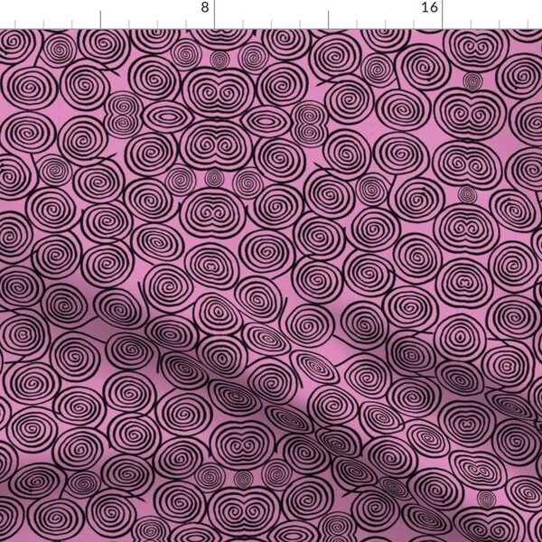 Pink Swirl Fabric - Etsy