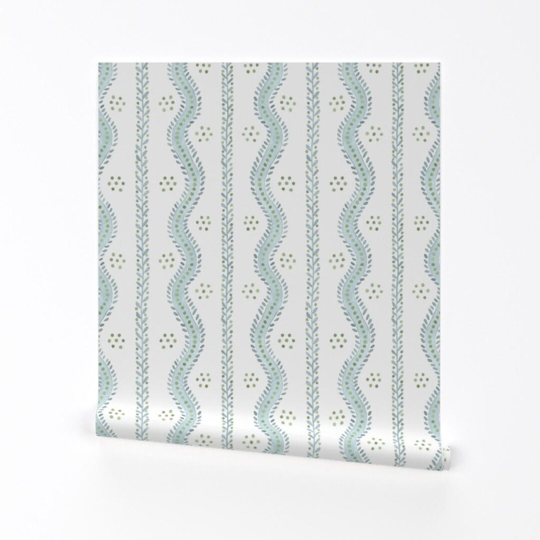 Mint Green Preppy Removable Peel and Stick Wallpaper - Traditional ...