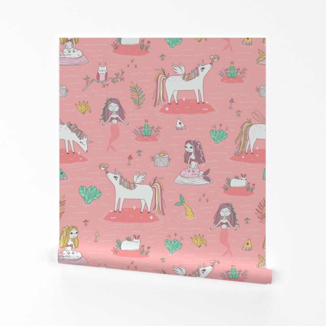 Unicorn Wallpaper - Unicorns and Mermaids on the Pond by Kostolom3000 ...