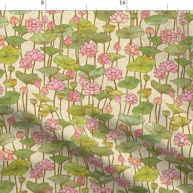 Lotus Fabric - Etsy