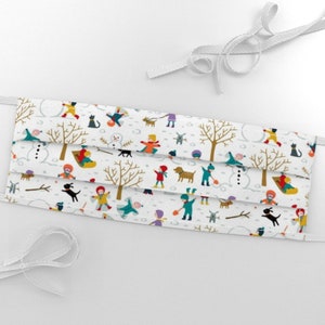 Snow Day Fabric Fun At The Park On A Snow Day Small By | Etsy