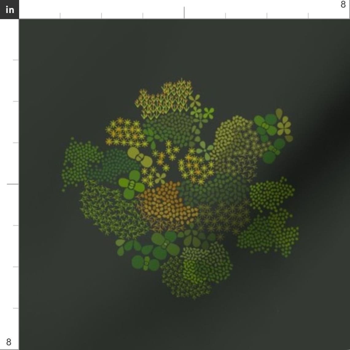 Moss Embroidery Template on Cotton - Moss Garden by Stufandnonsense ...