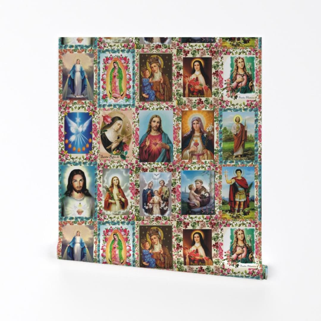 Catholic Saints Removable Peel and Stick Wallpaper - Religious Catholic ...