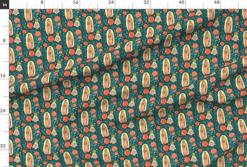 Catholic Fabric - Guadalupe by Abigailhalpin - Catholic Mother Mary ...