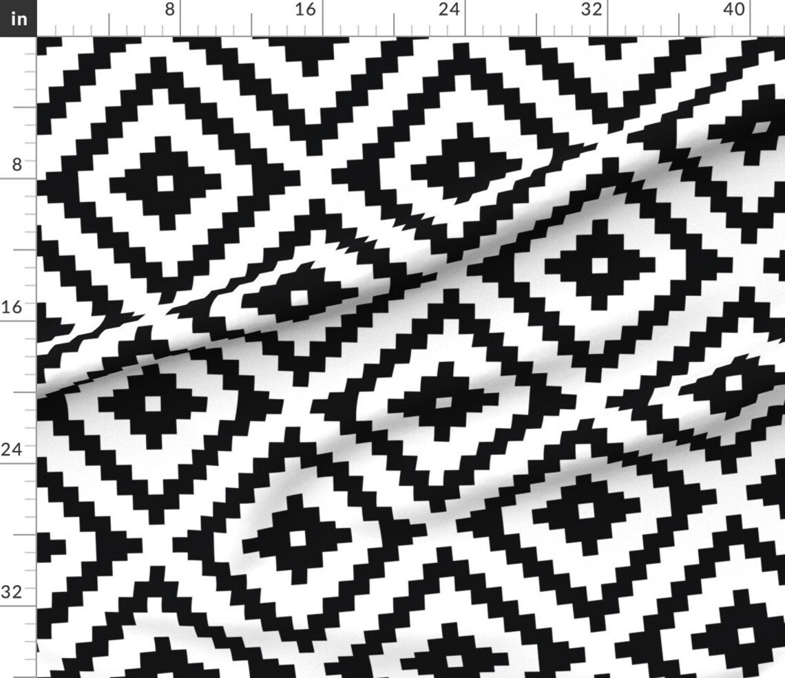 Aztec Fabric jumbo Aztec by Littlearrowdesign Aztec Tribal - Etsy