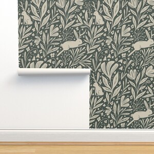 Jackalope Wallpaper Antlered Rabbits in the Flowers by Writtenbykristen ...
