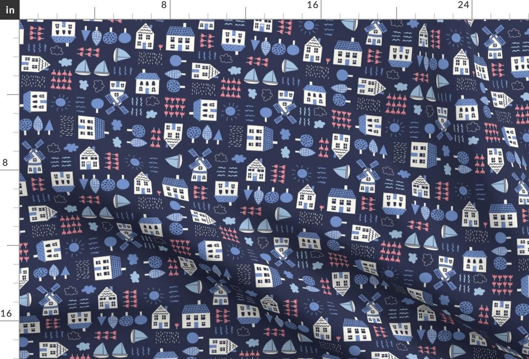 Dutch Fabric - Delft Conversational by Stacyiesthsu - Dutch Amsterdam ...