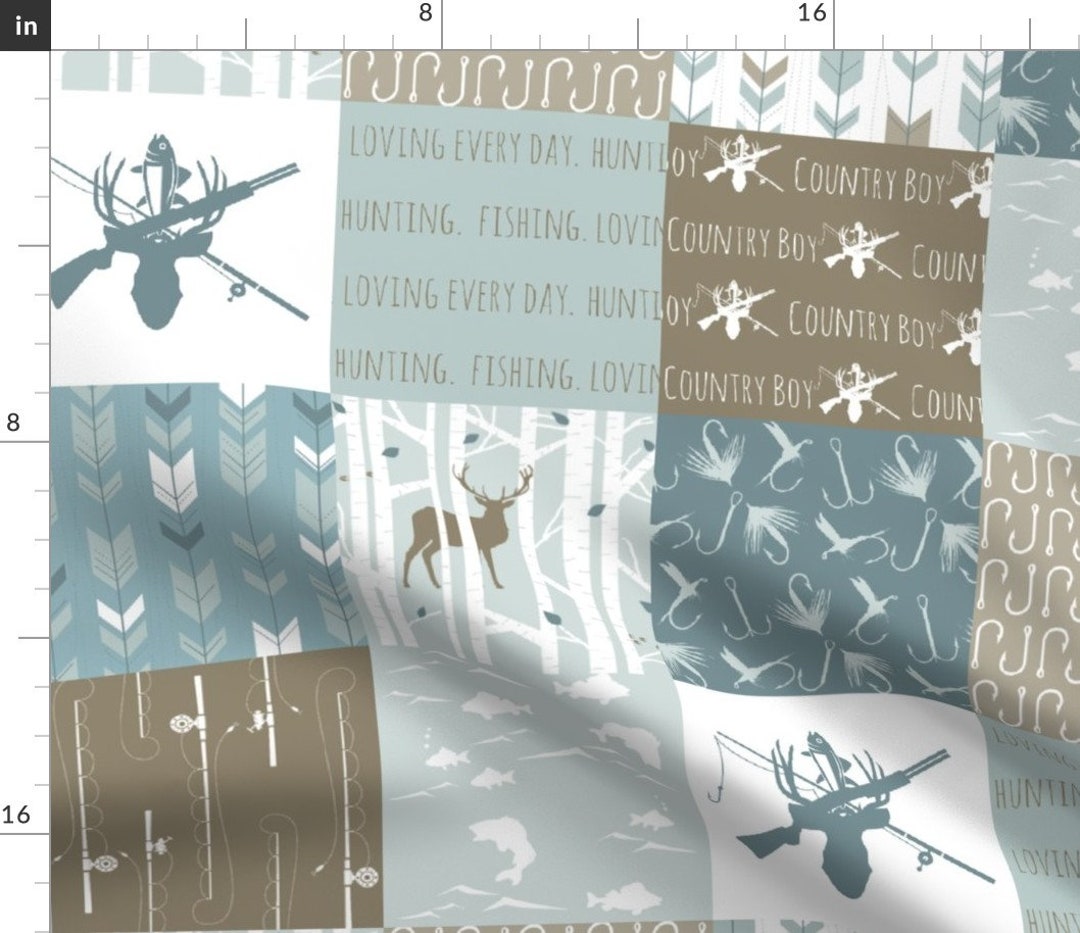 Country Boy Fabric Country Boy 2 cheater Quilt by - Etsy