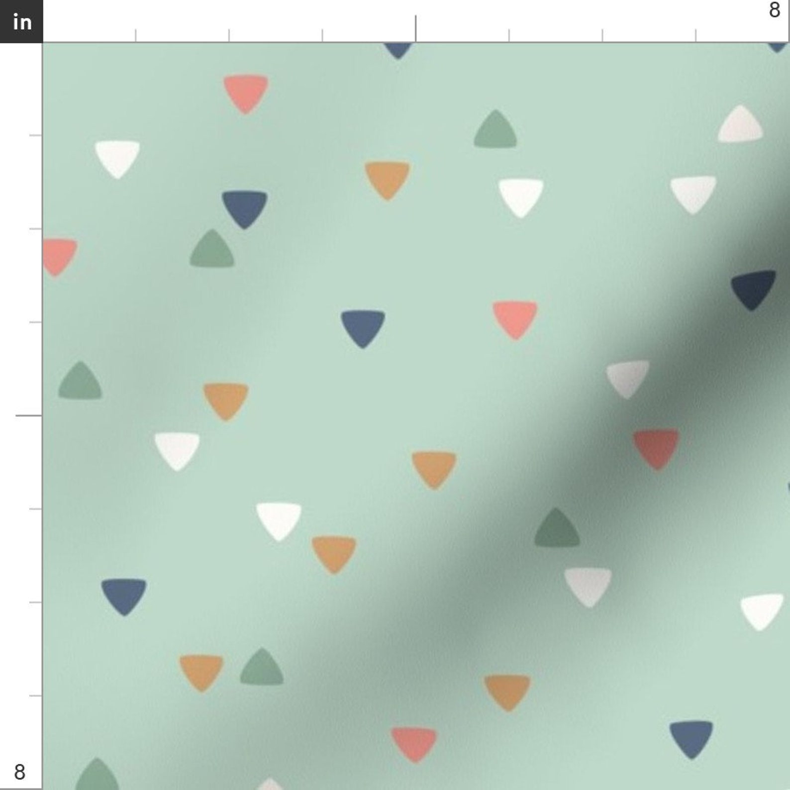 Triangles Fabric Cute Bohemian Friends Geometric Triangles - Etsy