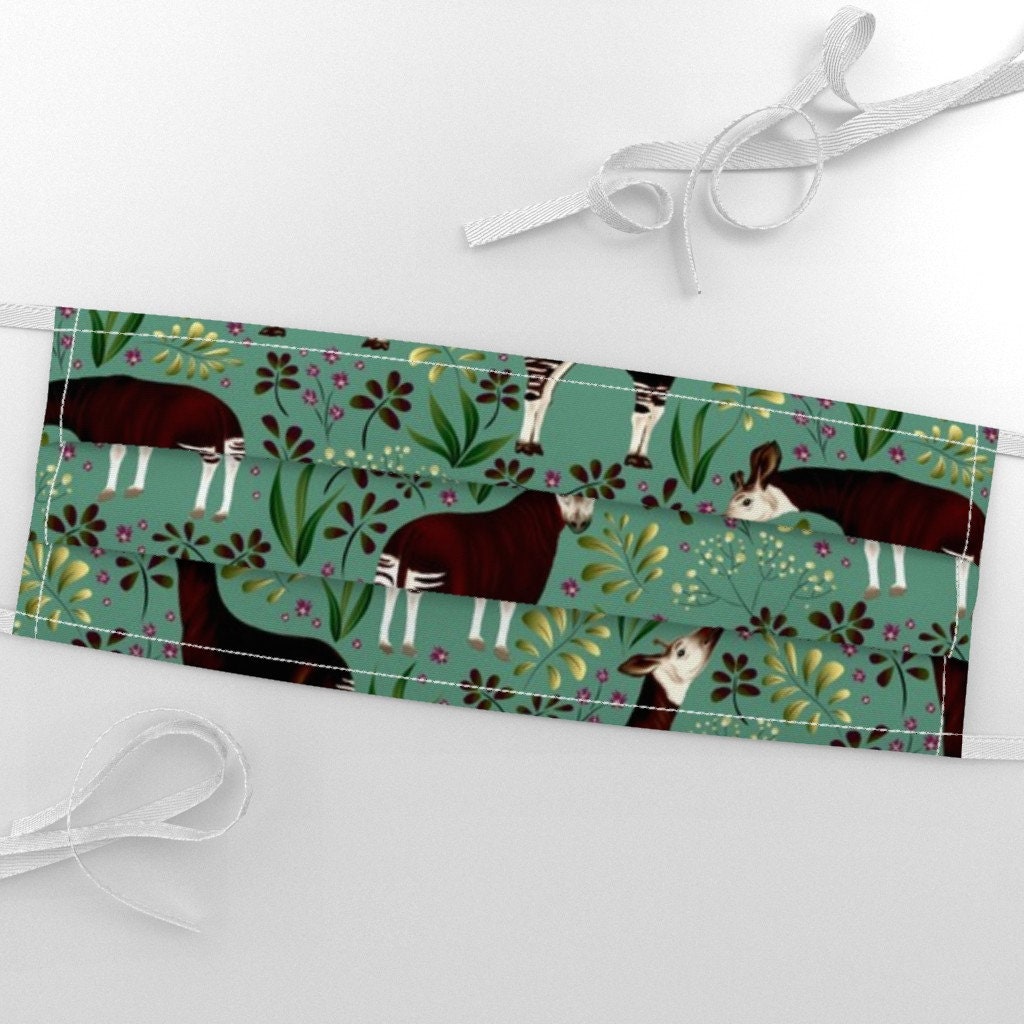 Animalier Safari Okapi Fabric Okapi Animalier by Artypeaches | Etsy