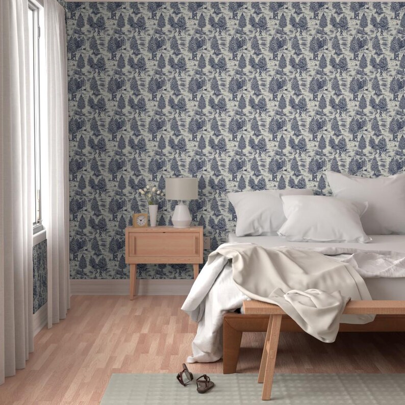 Blue Sasquatch Removable Peel and Stick Wallpaper - Bigfoot Camping ...