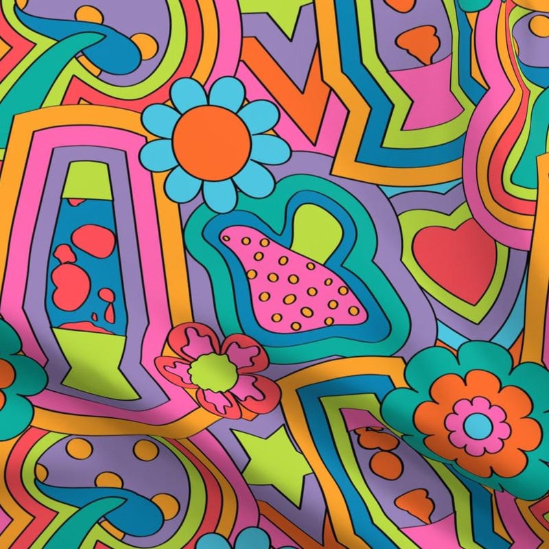 Trippy Fabric - Etsy