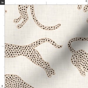 Neutral Leopard Upholstery Fabric Cozy Leopards by Evamatise Boho ...