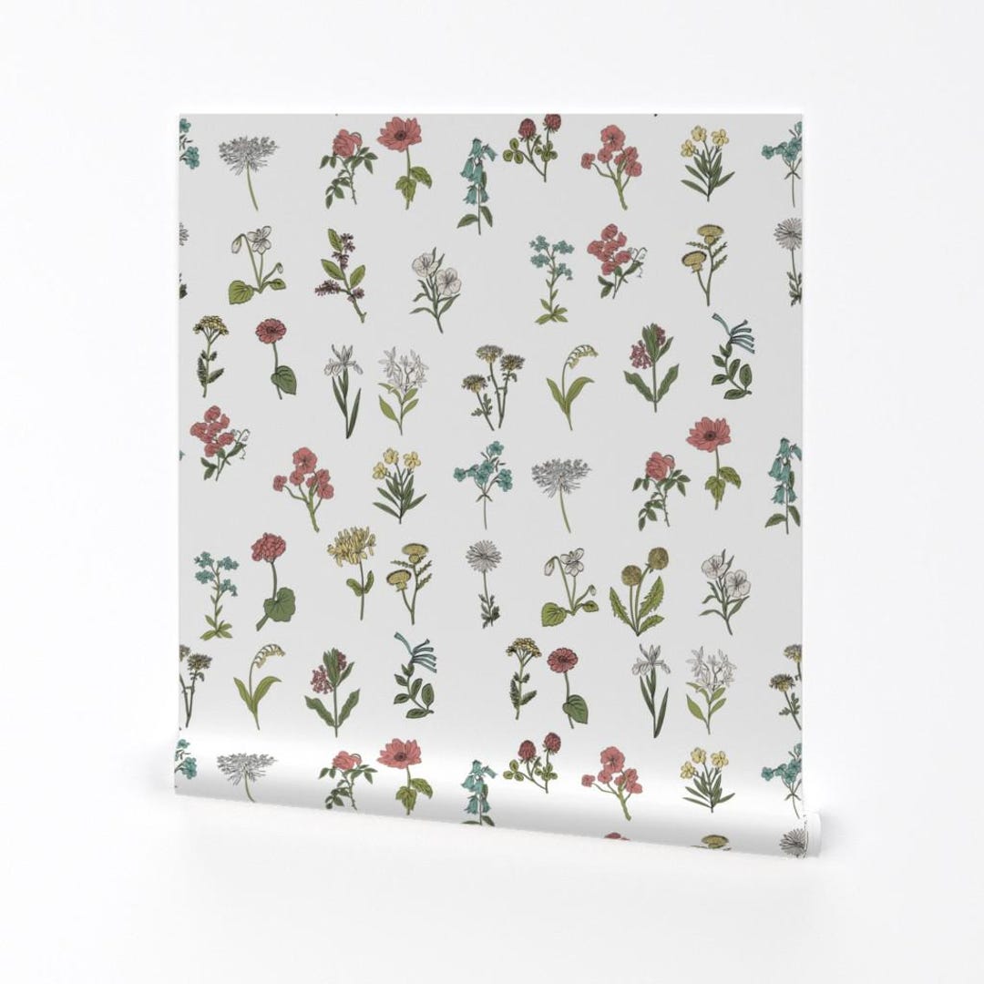 Wildflowers Wallpaper - Wildflowers Botanical Flower by Andrea Lauren ...
