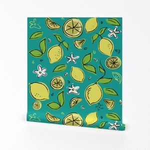 Lemon Wallpaper - Lemons by Wxstudio - Lemonade Fruit Citrus Kitchen ...