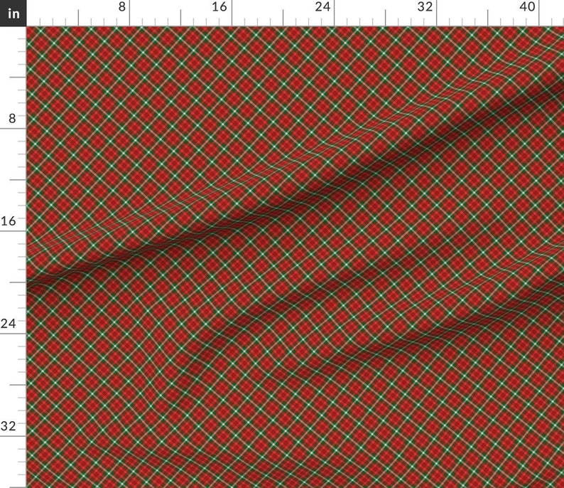 Red Plaid Fabric Christmas Plaid by Eclectic_house Winter - Etsy