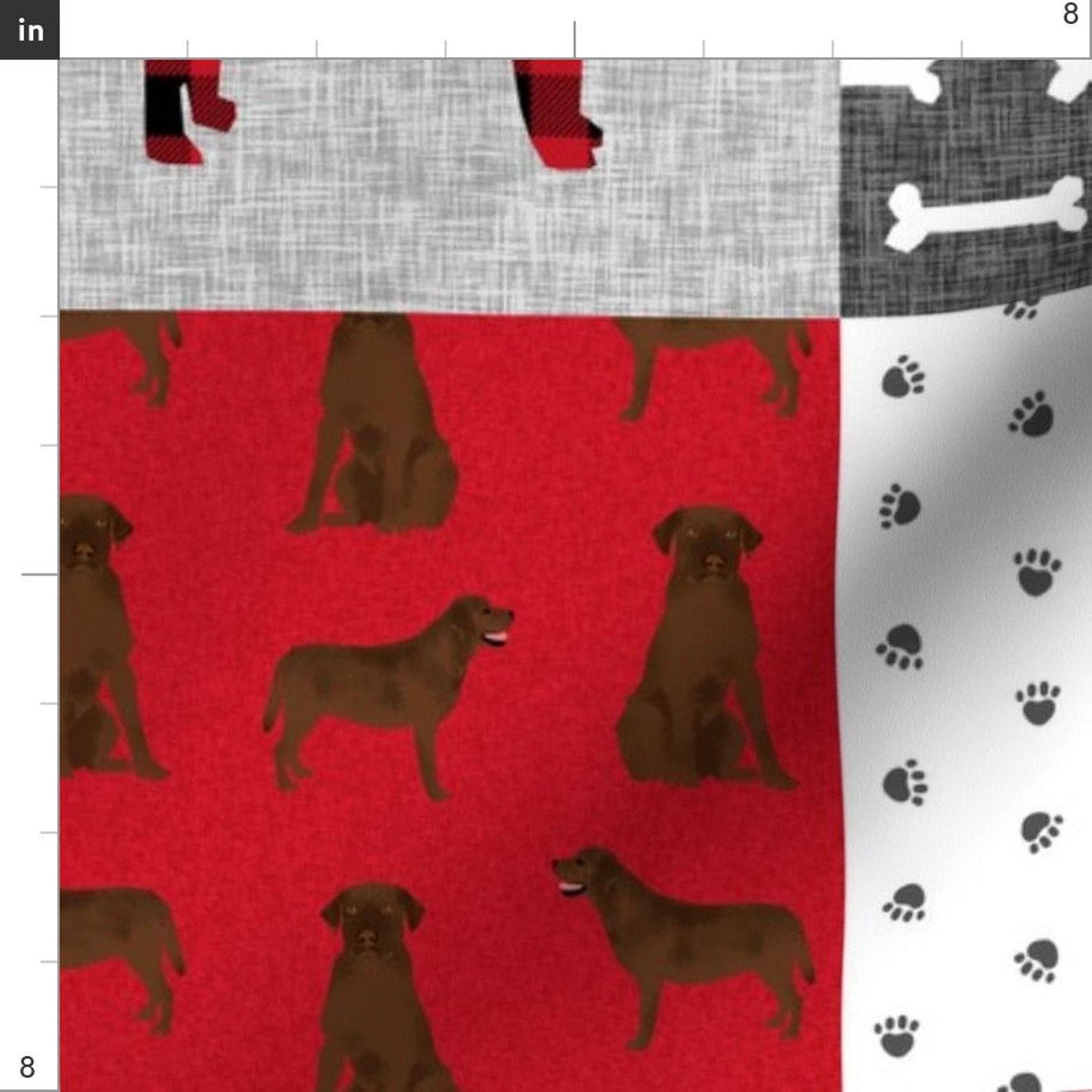 Labrador Fabric Labrador Retriever Chocolate Lab A Cheater | Etsy