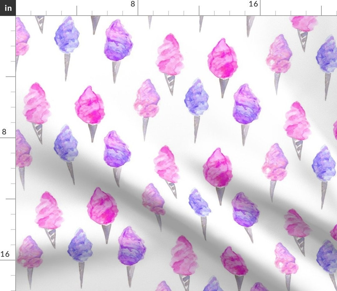 Watercolor Cotton Candy Fabric Cotton Candy by Erinanne - Etsy