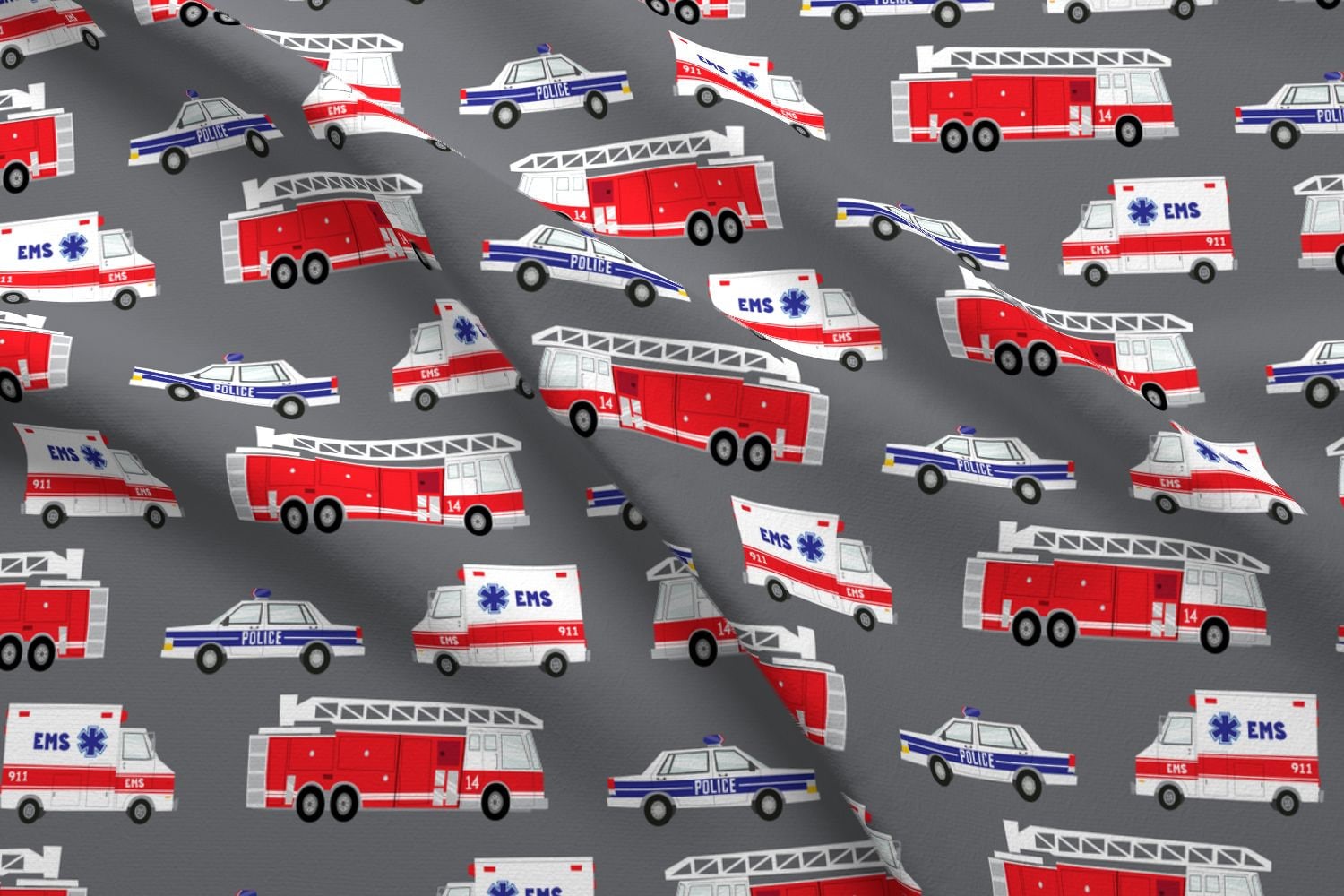 Ambulance Fabric Large Scale First Responders Vehicles By | Etsy
