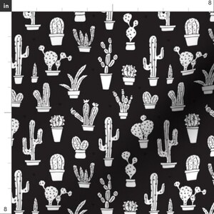 Black and White Trendy Summer Cactus Theme Botanical Succulent | Etsy