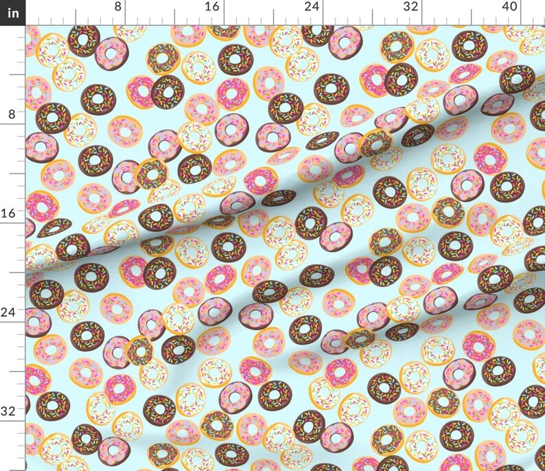 Donuts Fabric Sugar Rush Donuts By Bzbdesigner Donut | Etsy