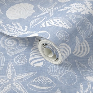 Blue Coastal Peel-and-stick Wallpaper Sampler - Nautical Beach Soft ...