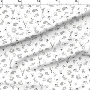 Hipster Woodland Animals Fabric Woodland Animals by Hipkiddesigns ...