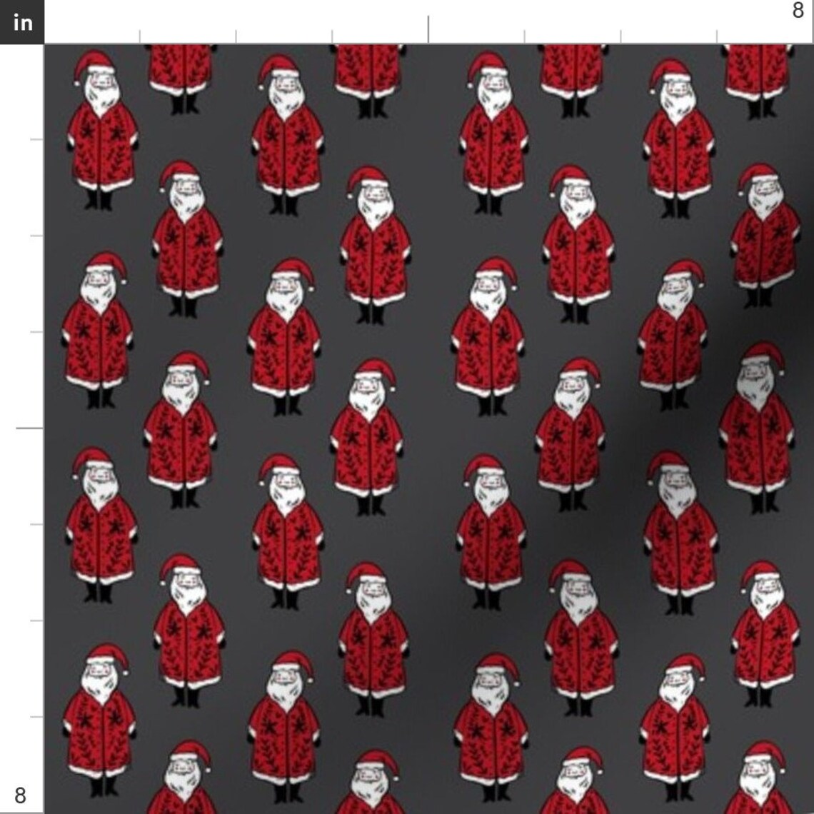 Christmas Fabric Winter Christmas Santa Claus Kids Holiday | Etsy