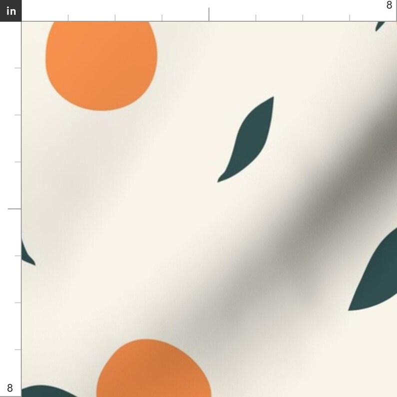 Clementine Fruit Fabric - Clementine Ivory by Kimsa - Clementine Citrus ...