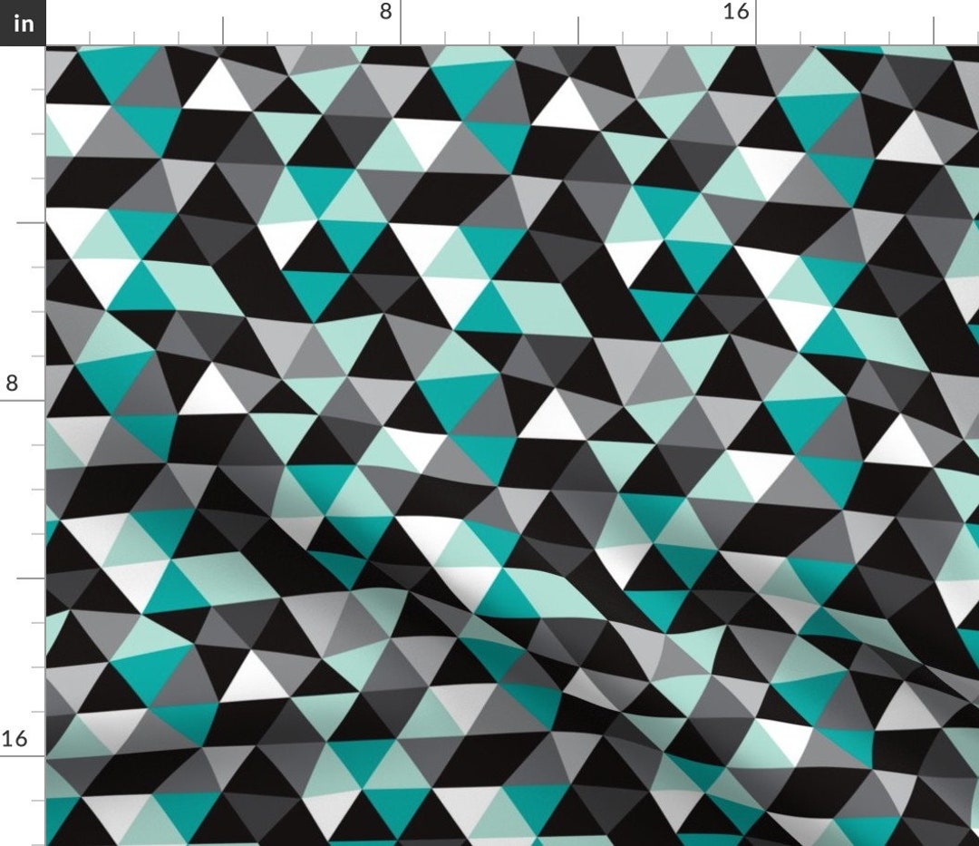 Triangle Fabric Bright Pastel Modern Geometric Triangle - Etsy