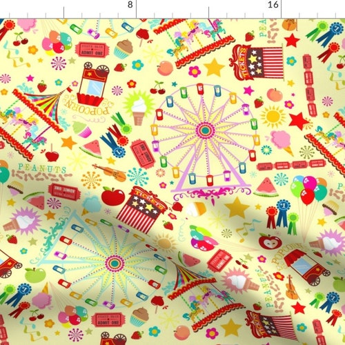 State Fair Fabric Magical Fairground by Creativetaylor - Etsy