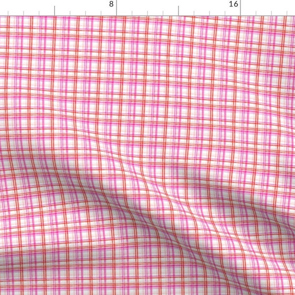 Pink Plaid Fabric - Etsy