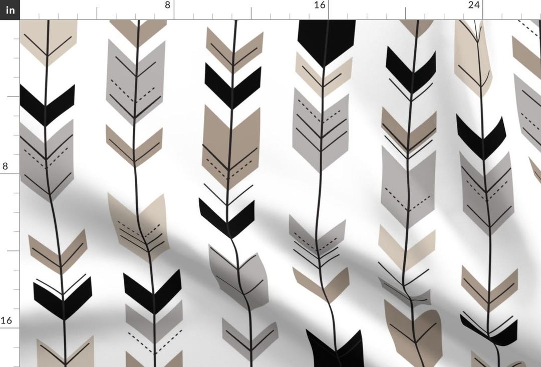 Arrows Fabric - Neutral Fletching Arrow || Classic Woodland by ...