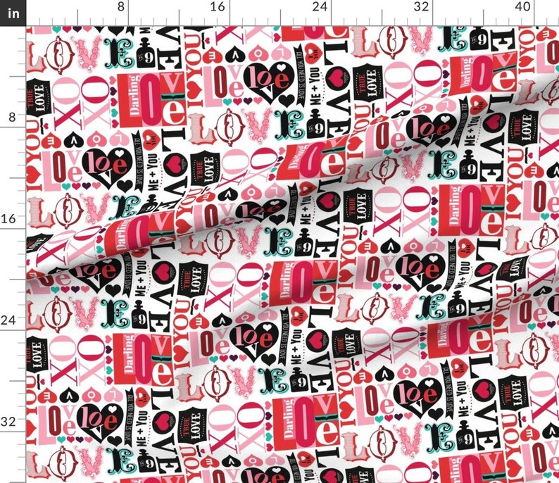 Love Fabric Love Letters by Cynthiafrenette Love Romance - Etsy