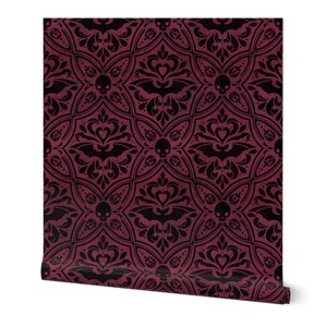 Gothic Victorian Wallpaper Mephistophelean Damask by - Etsy