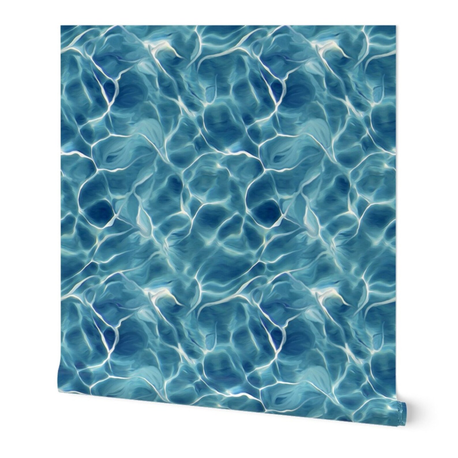 Pool Wallpaper Light Blue Ocean by Lauriekentdesigns Water - Etsy