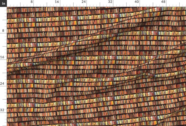 Books Fabric - Book Shelf by Lauredesigns - Book Library Librarian ...