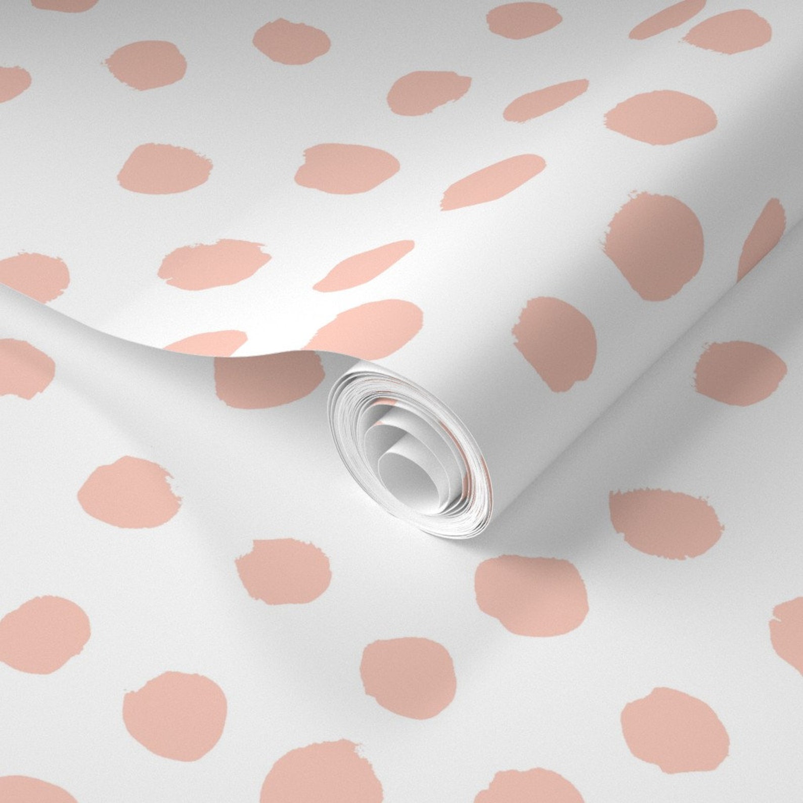 Girls Wallpaper Dots Blush Nursery Mini Dots by - Etsy